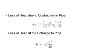 Losses in Pipe | PPTX