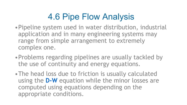 Losses in Pipe | PPTX