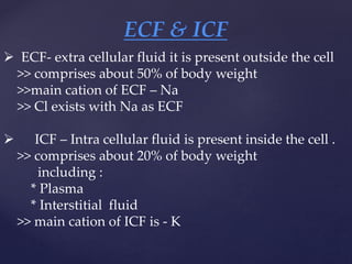 Fluid metabolism | PPT
