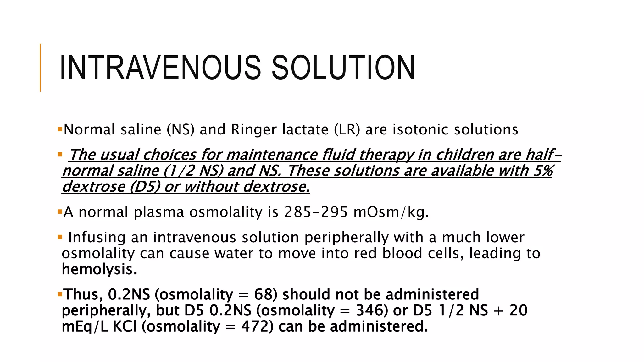 Fluid management in Pediatrics | PPTX
