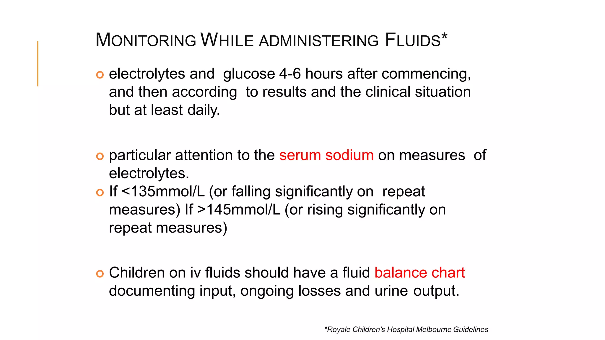 Fluid management in Pediatrics | PPTX