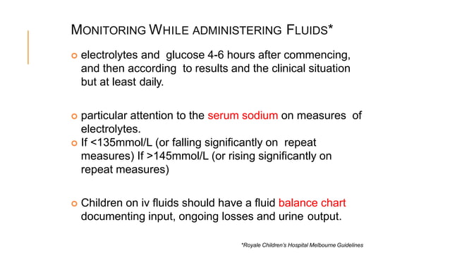 Fluid management in Pediatrics | PPTX