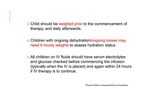 Fluid management in Pediatrics | PPTX