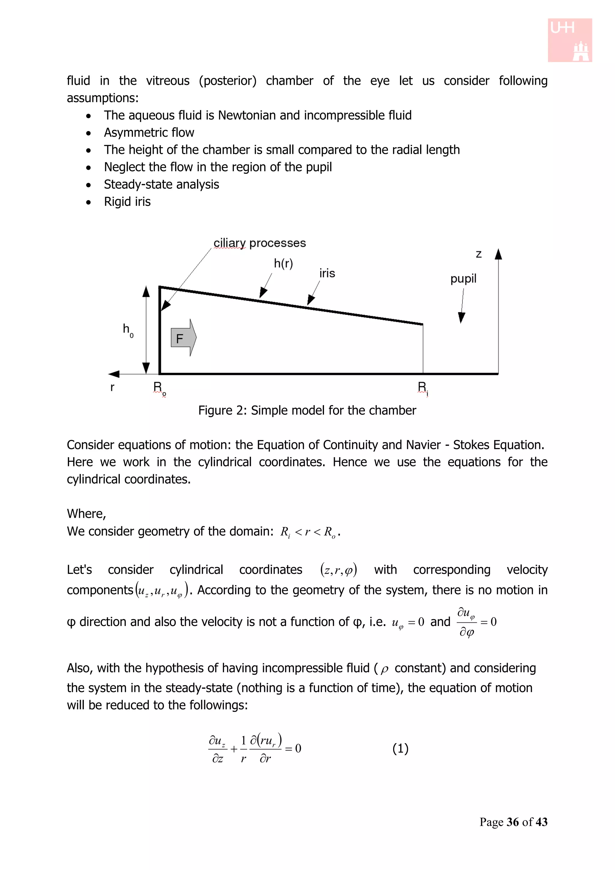 Fluid motion in the posterior chamber of the eye | PDF