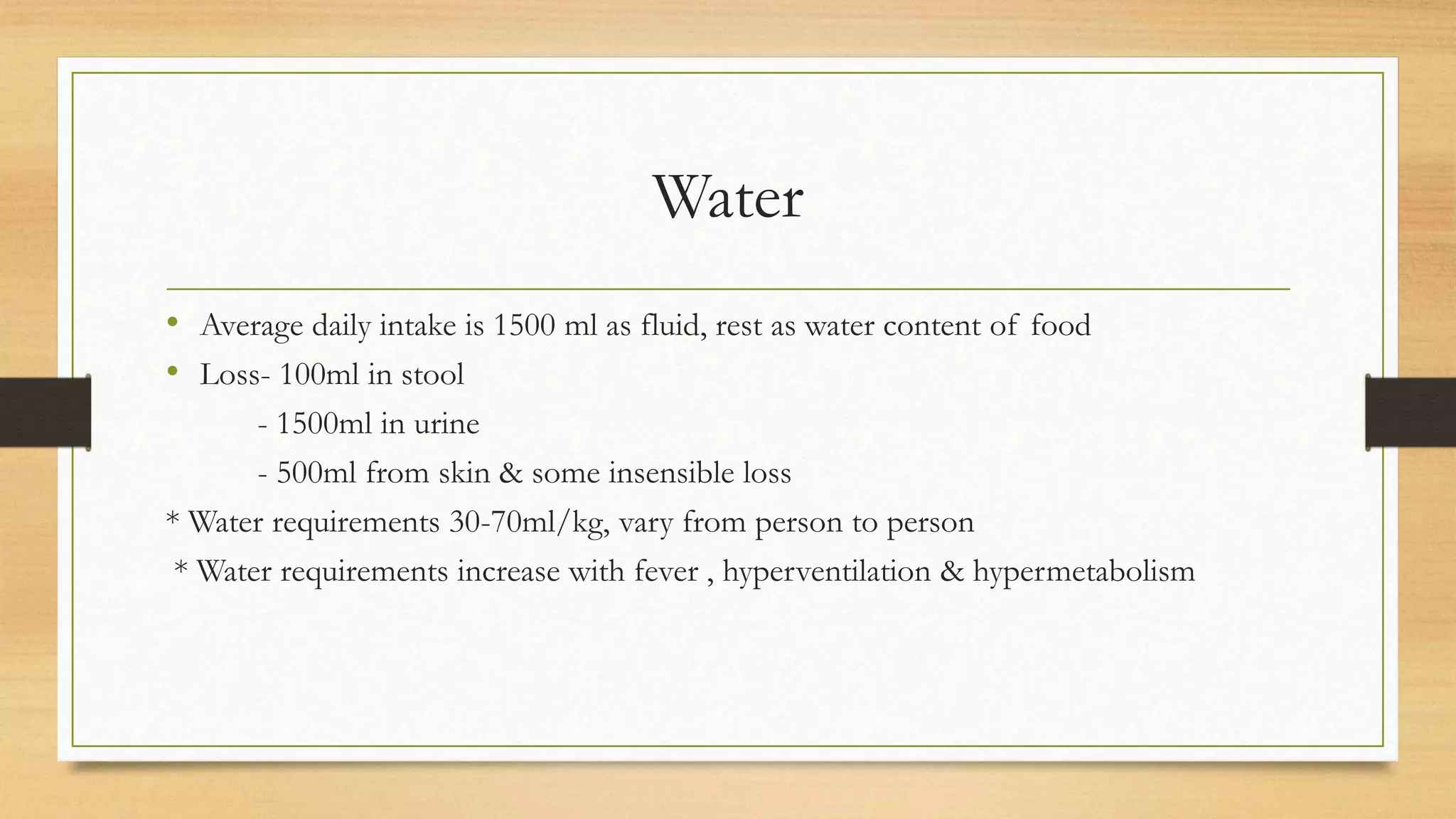 Fluid & Nutrition in Surgery Wards | PPT