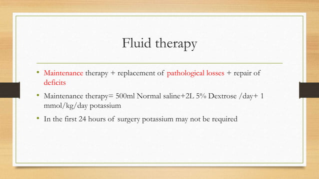 Fluid & Nutrition in Surgery Wards | PPT