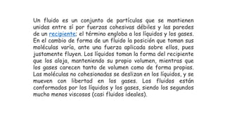 Fluido en fisica | PPTX