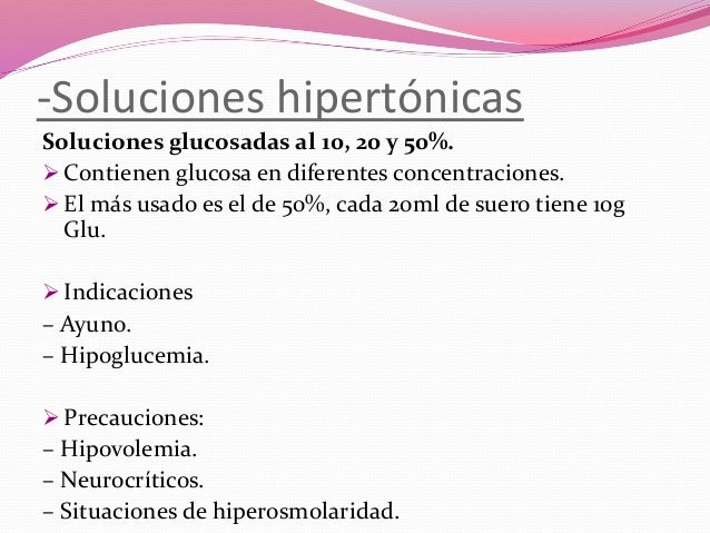 Soluciones Hipertonicas