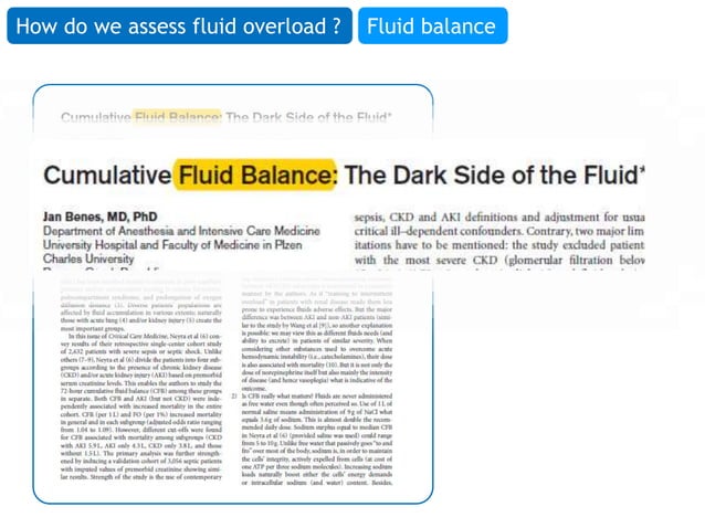 Assessment of fluid overload | PPTX | Lung and Respiratory Health ...