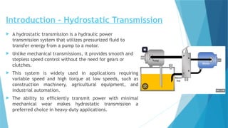 Fluid Power Automation - Hydrostatic Transmission and Electrohydraulic Circuits | PPTX