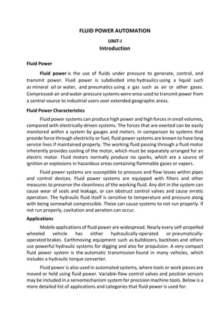 Fluid power automation unit 1 introduction | PDF