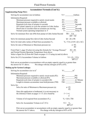 Fluid power formulaes | PDF | Physics | Science