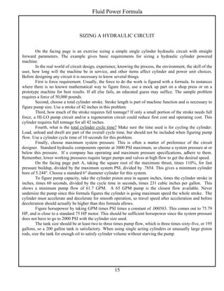 Fluid power formulaes | PDF | Physics | Science