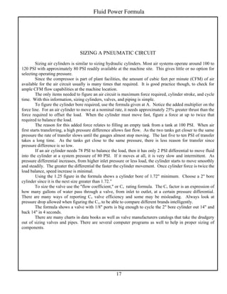 Fluid power formulaes | PDF | Physics | Science