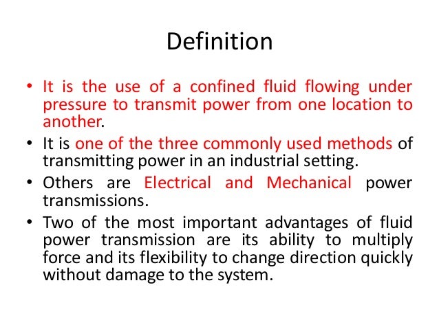 Fluid power introduction