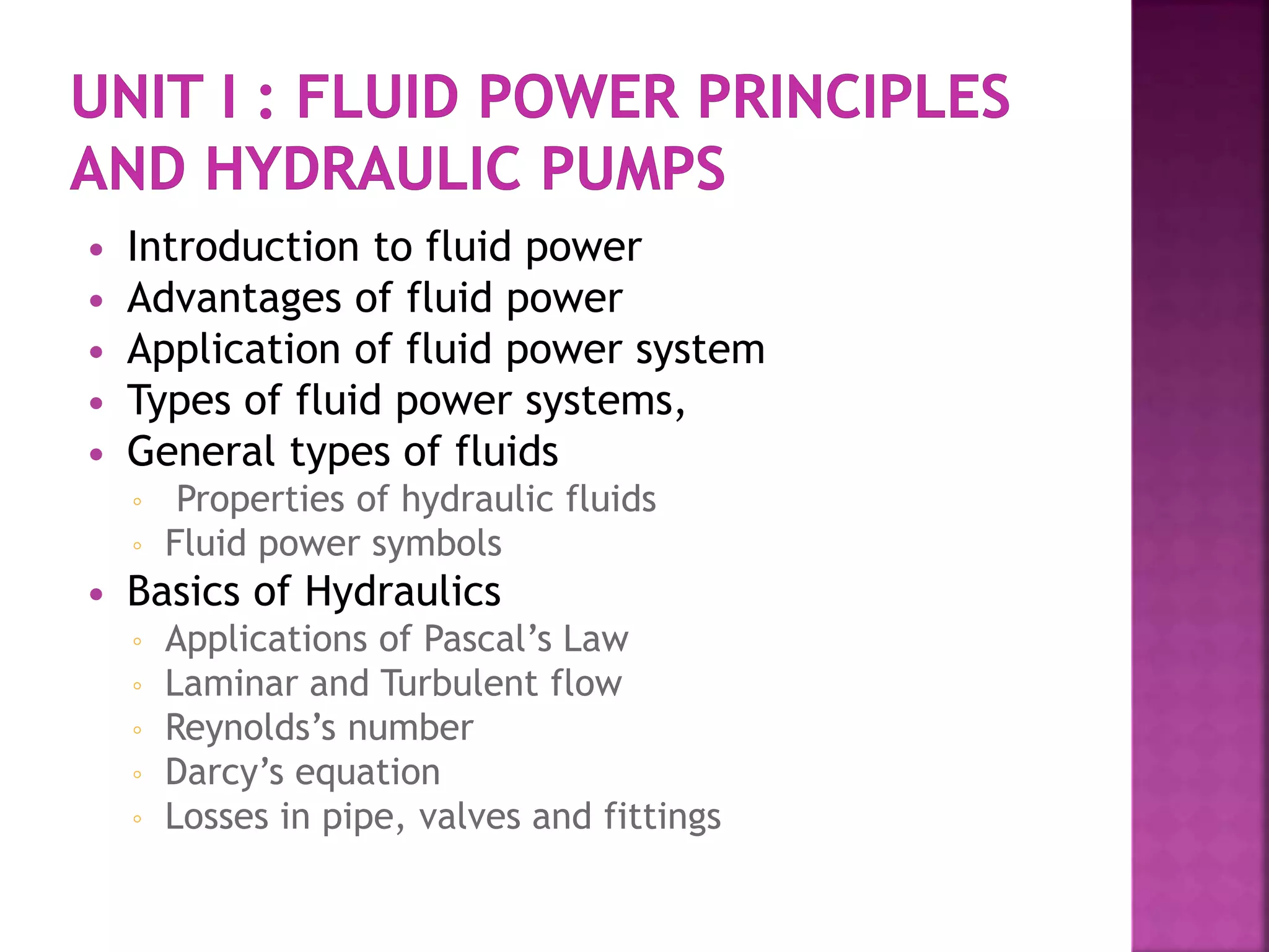 Fluid power principles and hydraulic pumps | PPT