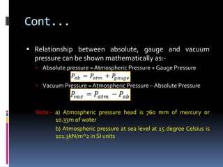 Fluid pressure | PPTX