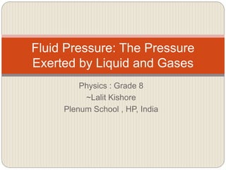 Fluid Pressure | PPT