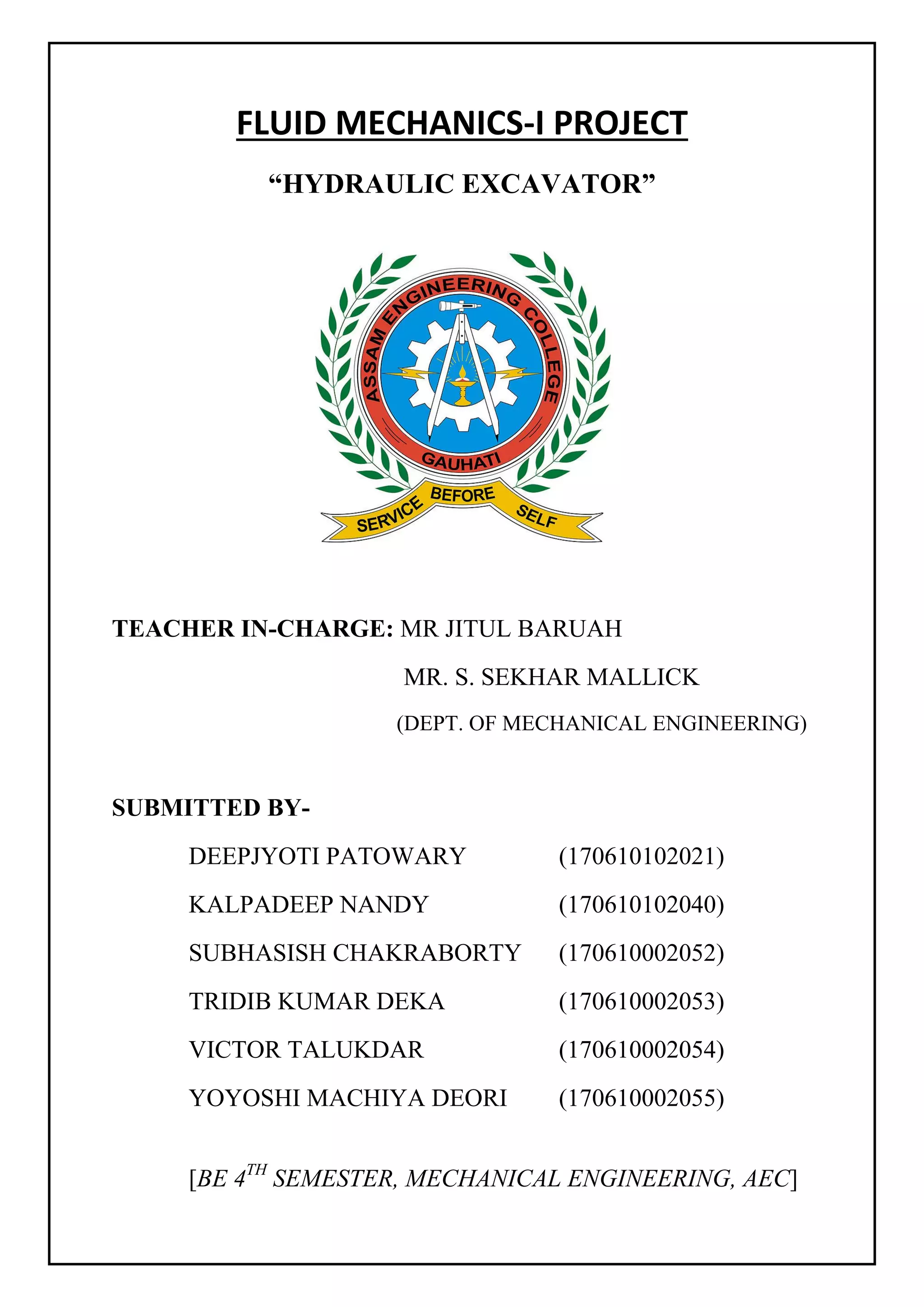 FLUID MECHANICS PROJECT | PDF