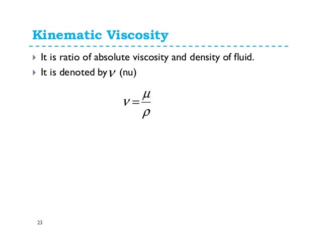Dynamic and kinematic viscosity equations - usermsa