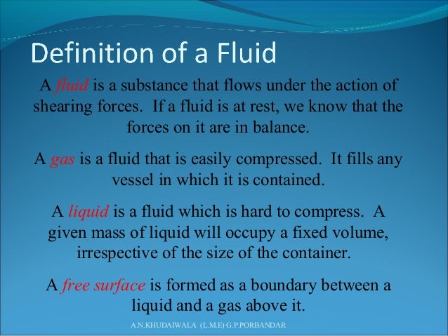 Fluid properties