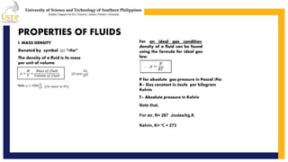 Hydraulics Lesson 1 The Fluid Properties | PPTX