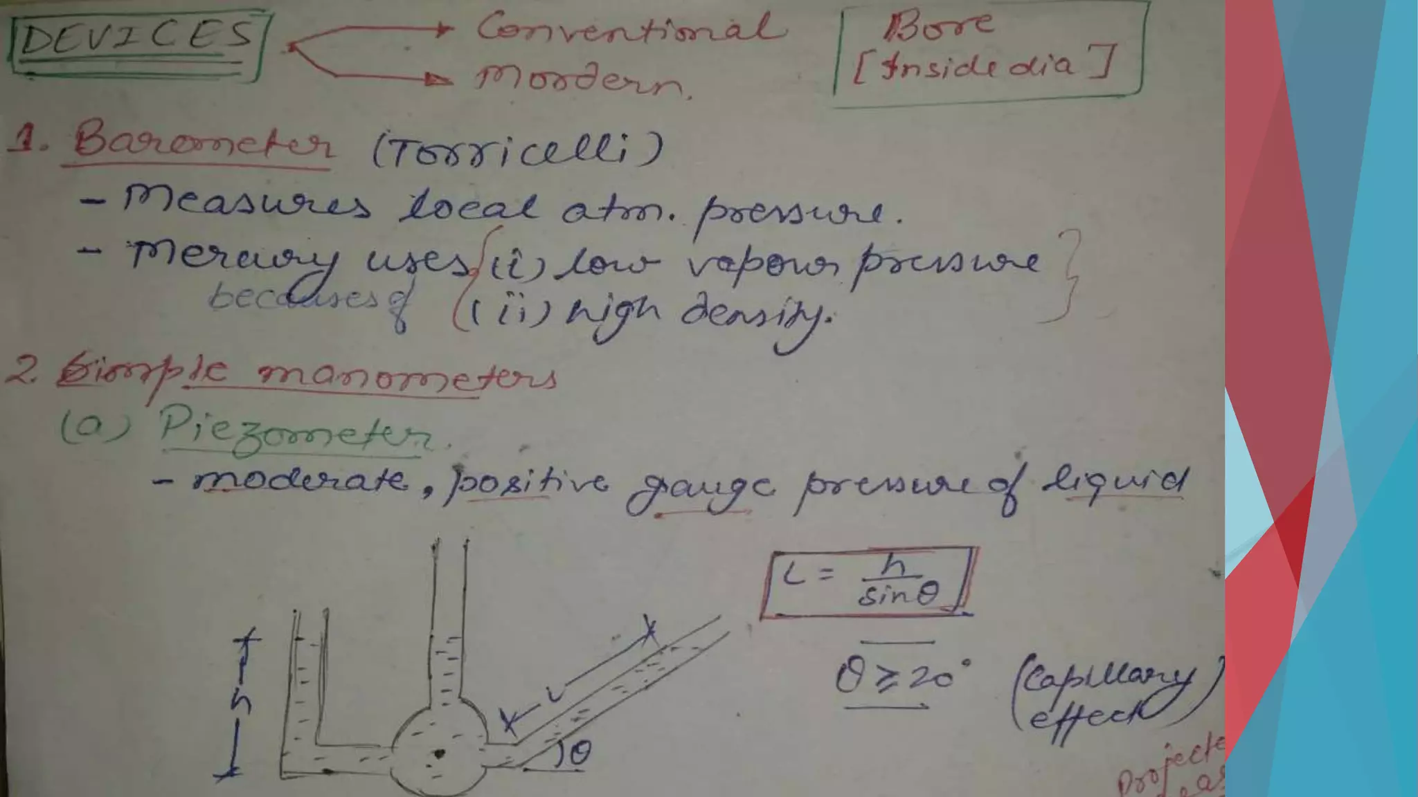Fluid properties and pressure measurement | PPTX