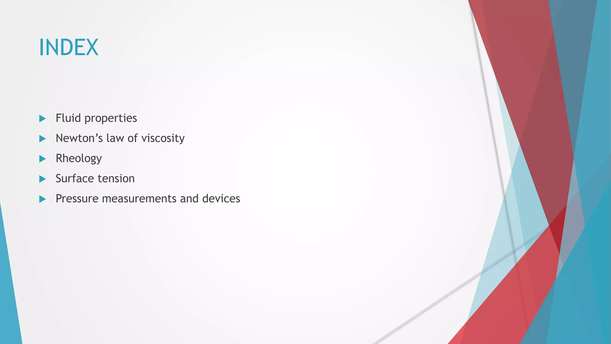 Fluid properties and pressure measurement | PPTX