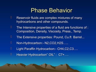 Fluid properties course for reservoir engineering | PPT