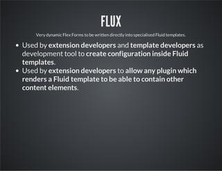 Fluid powered TYPO3 | PPT