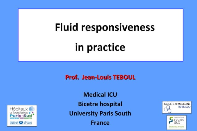 Fluid responsiveness in pratice | PPT | Heart and Cardiovascular ...