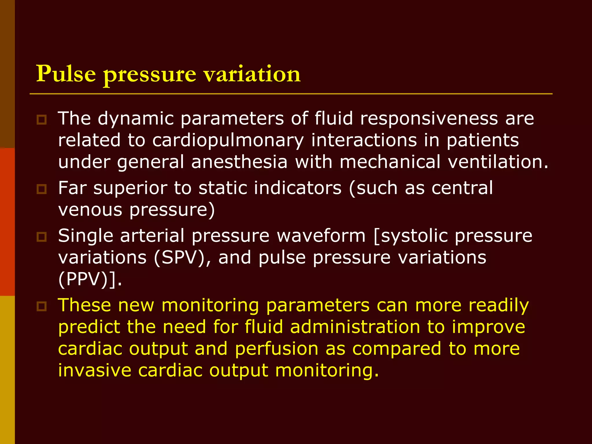 Fluid responsiveness in Paediatrics | PPT