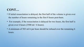 FLUID RESUCITATION IN BURNS FOR TRAUMA.pptx