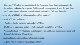 FLUID RESUCITATION IN BURNS FOR TRAUMA.pptx