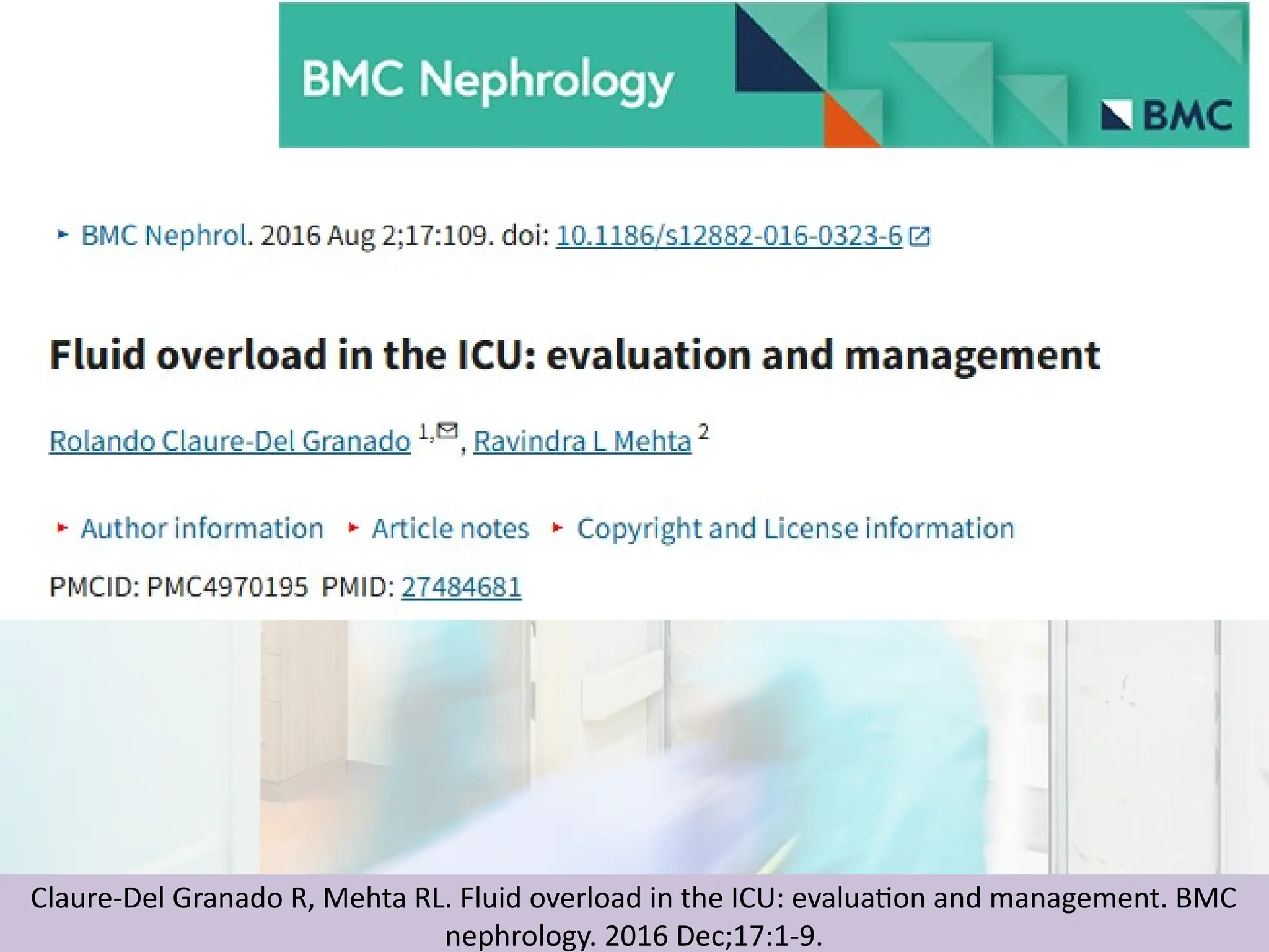fluid resuscitation. fluid overload and its management | PPTX