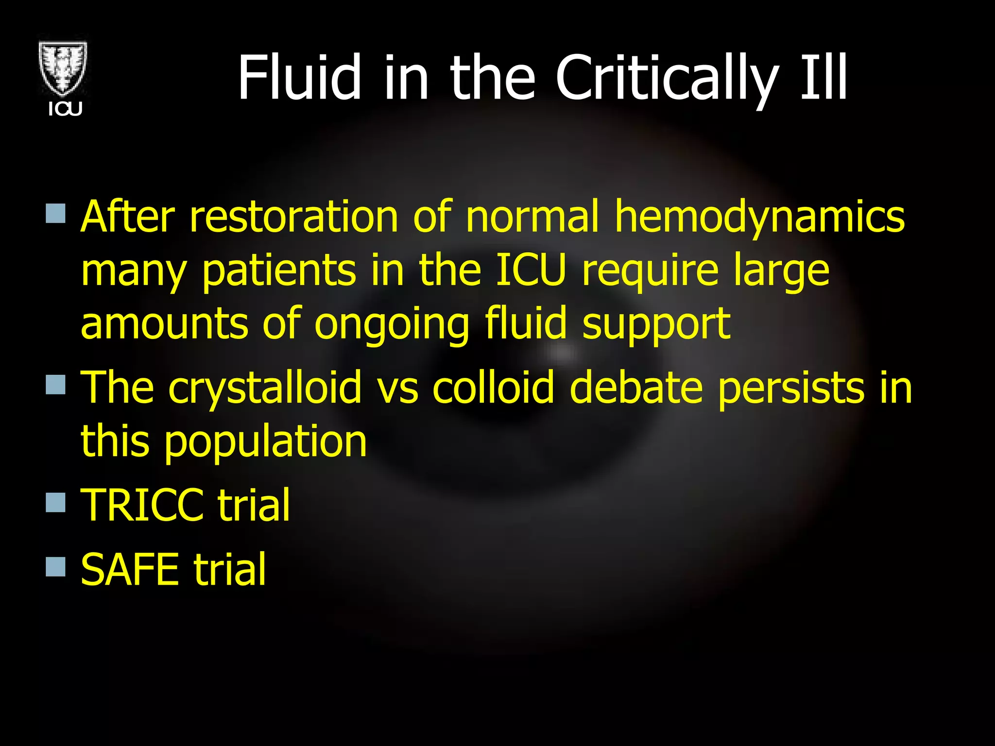 Fluid Resuscitation And Massive Transfusion | PPT