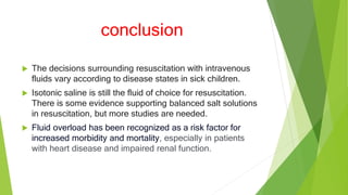 Fluid resuscitation and vasoactive medication in critically ill ...