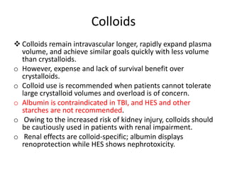 Fluid resuscitation in trauma | PPTX