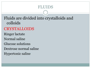 Fluids | PPTX | Blood Disorders | Diseases and Conditions