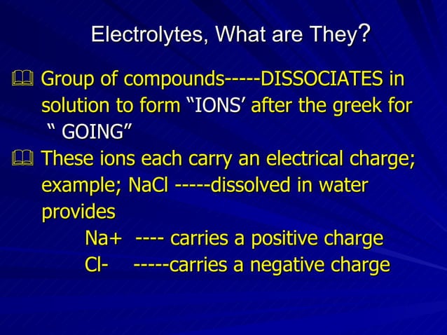 Fluids And Electrolytes | PPT | Blood Disorders | Diseases and Conditions