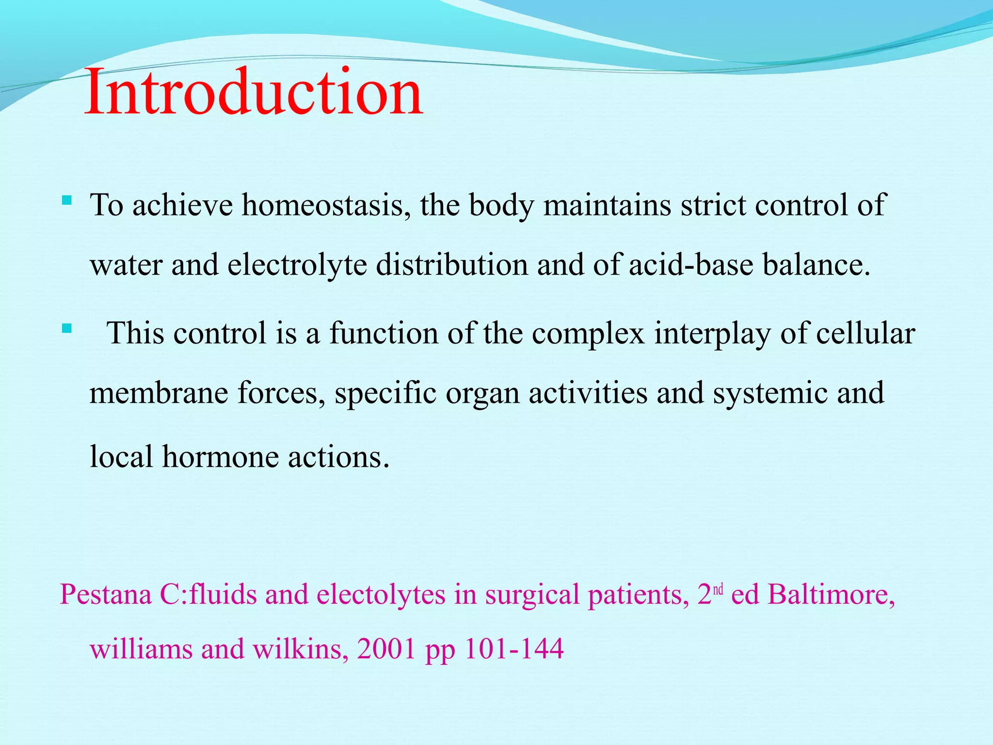 Fluids and electrolytes balance | PPT