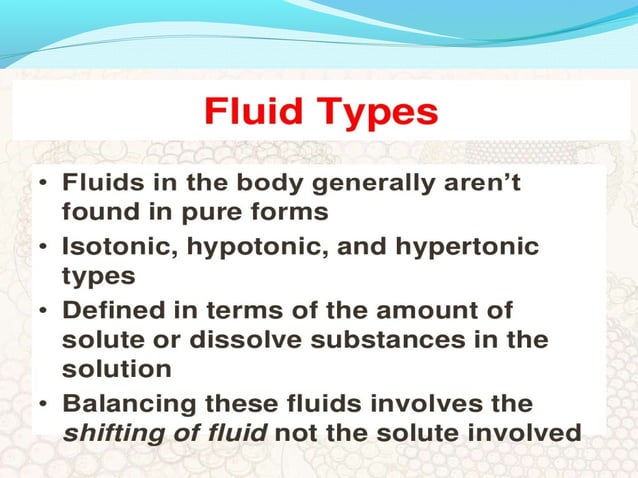 Fluids and electrolytes balance | PPT