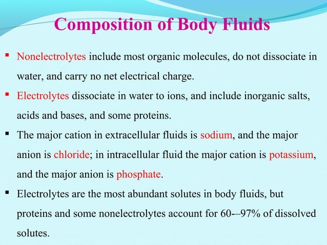 Fluids and electrolytes balance | PPT