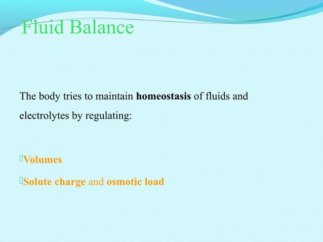Fluids and electrolytes balance | PPT