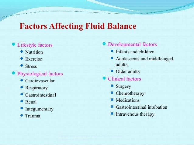 Fluids and electrolytes balance