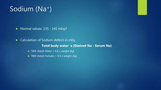Fluids and electrolytes | PPT