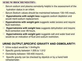 Fluids and electrolytes Newborns | PPT