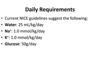 Fluids and electrolytes for sixth year | PPTX