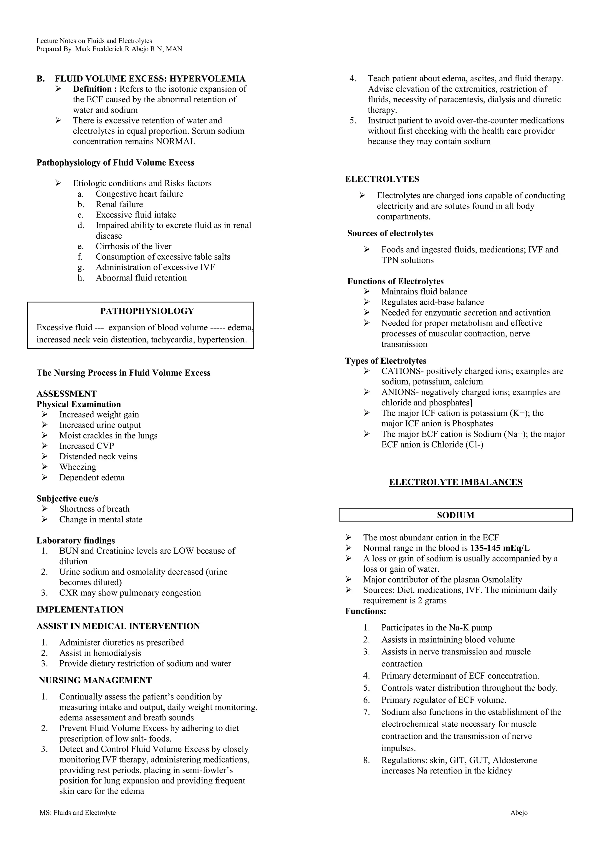 Fluids and Electrolytes Notes.pdf