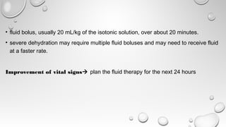 Fluids and Electrolytes Therapy in Paediatric Surgery | PPT
